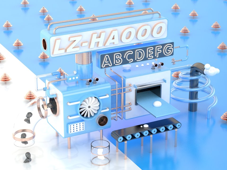 临摹 C4D_Z_Haoo-站酷ZCOOL