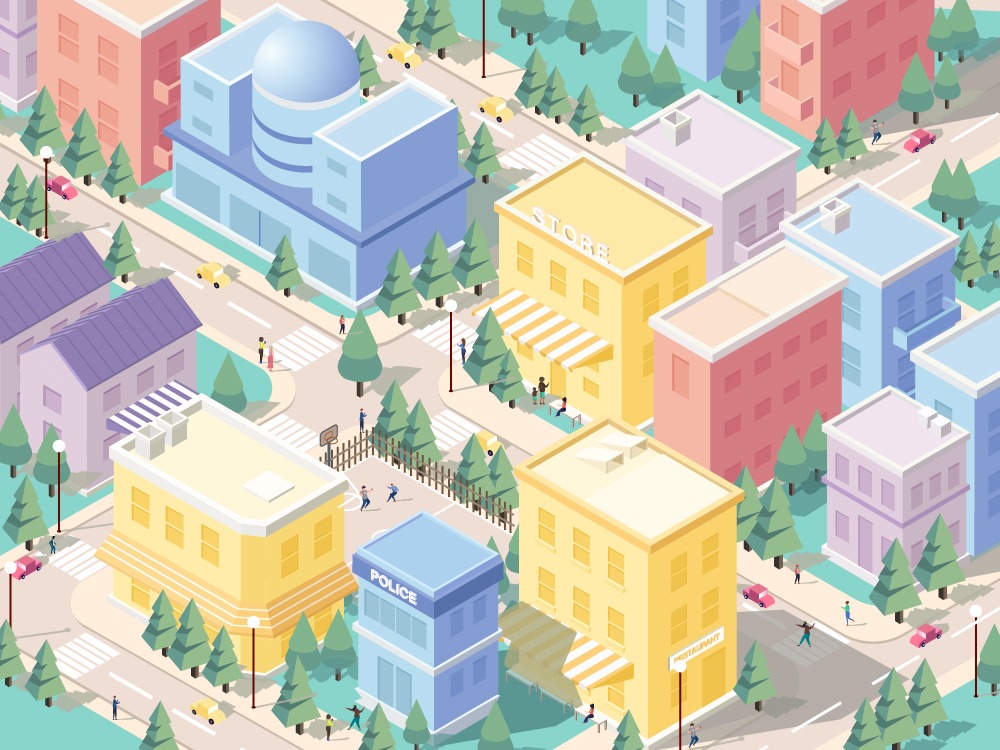 2.5D场景插画_Zonee_-站酷ZCOOL