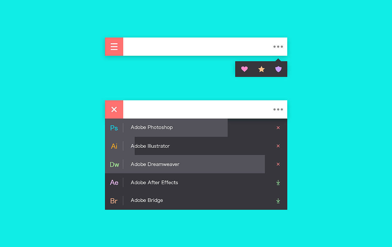 下拉菜单|UI|software interface|小胳膊儿_Original作品-站酷(ZCOOL)