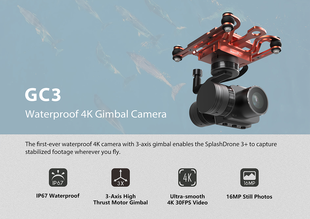 Waterproof 4K 3-axis Gimbal Camera_CaisonW-站酷ZCOOL