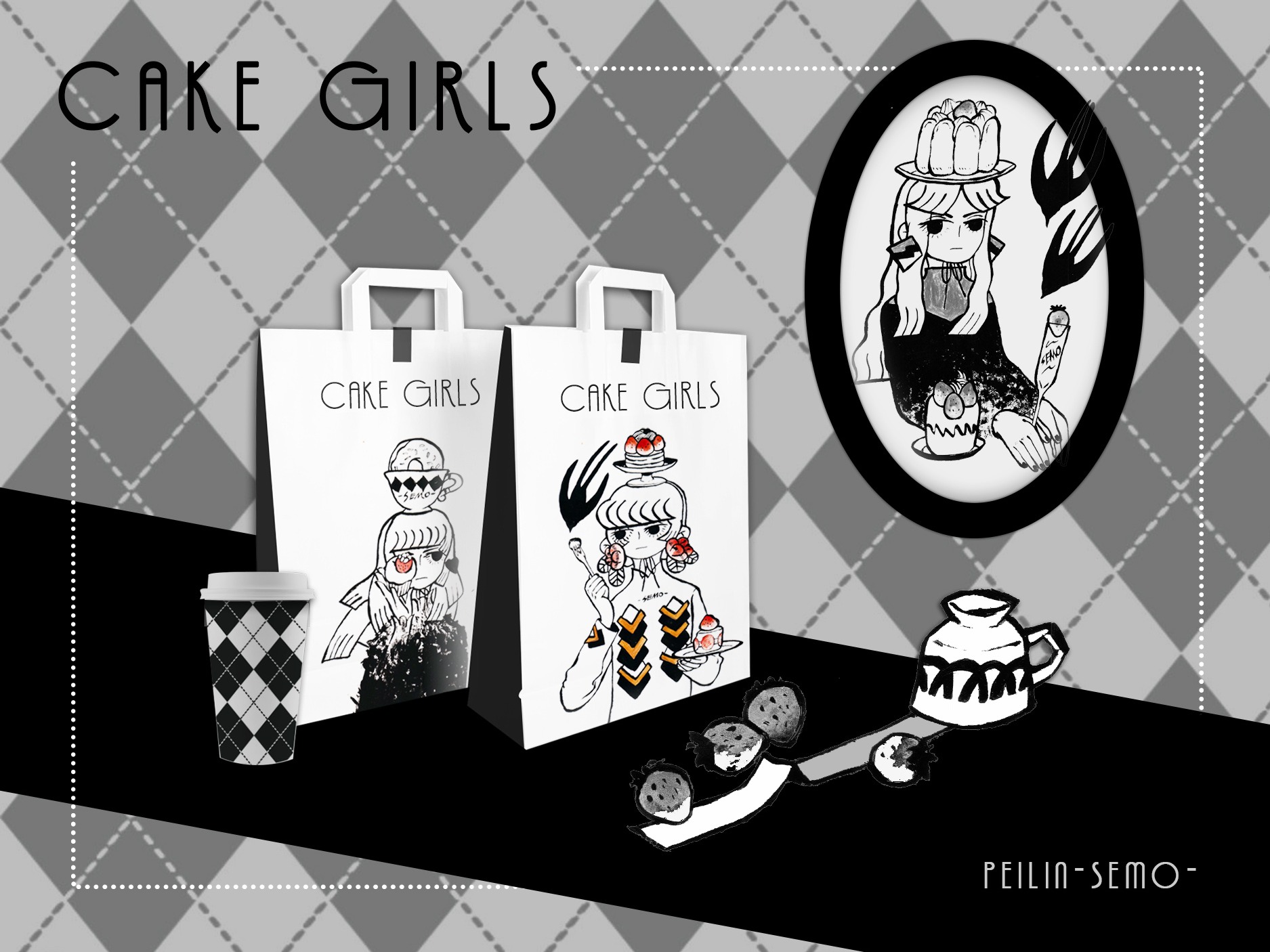 甜点女孩（Cake girls）&应用_鲨SEMO鱼-站酷ZCOOL
