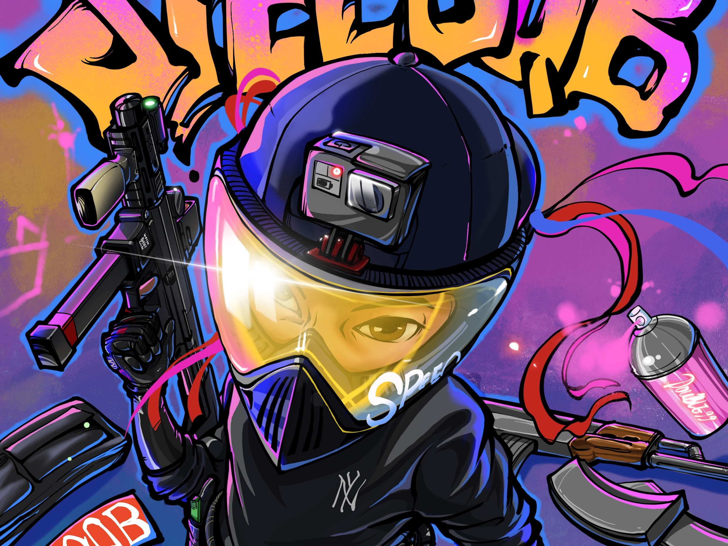 涂鸦军事风插图_LAFA小渣渣-站酷ZCOOL