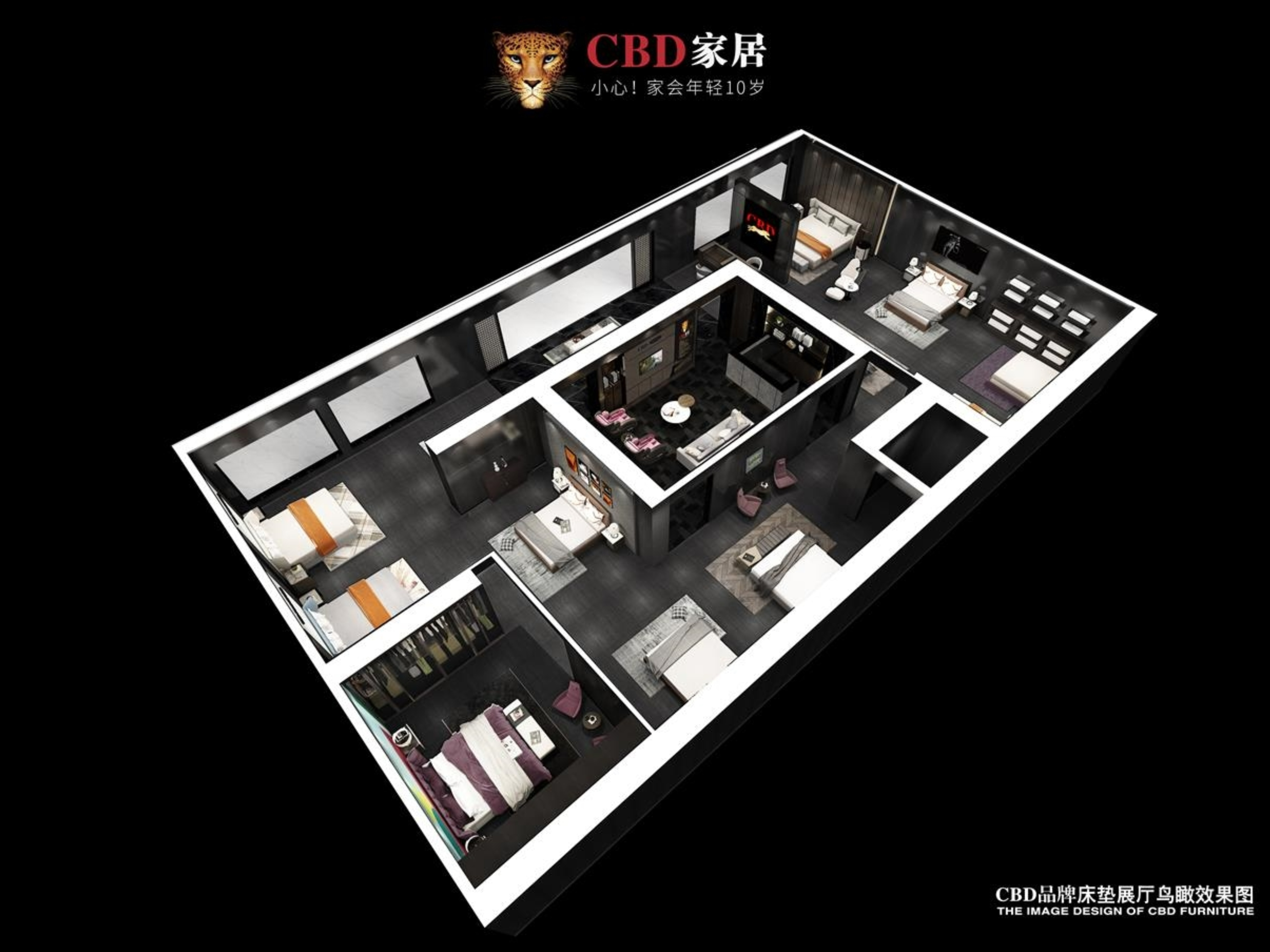 2019年“CBD家居”展厅（多维床垫）设计_ZeroChan2014-站酷ZCOOL