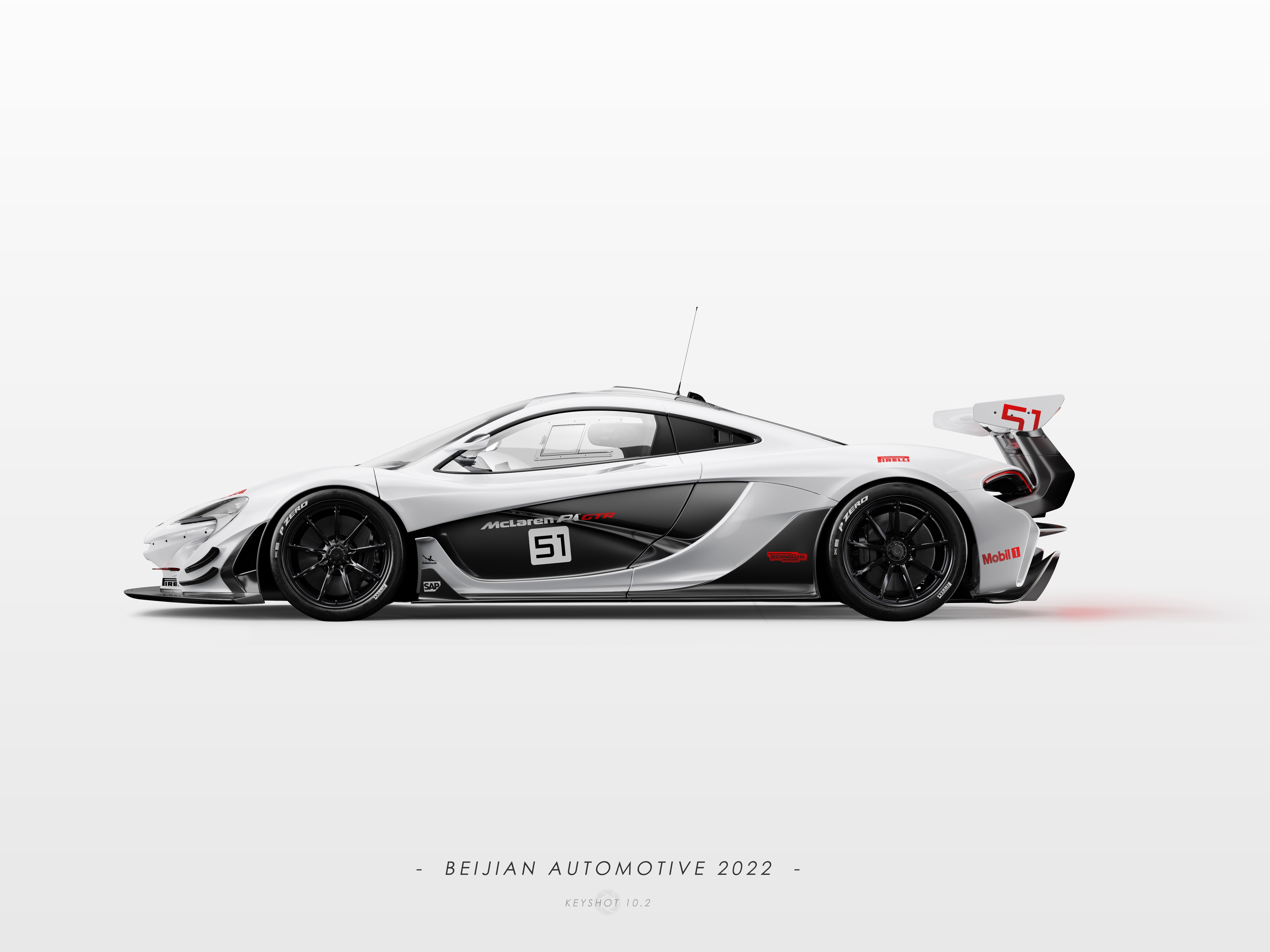 Keyshot渲染-McLaren_P1_GTR_北健-站酷ZCOOL