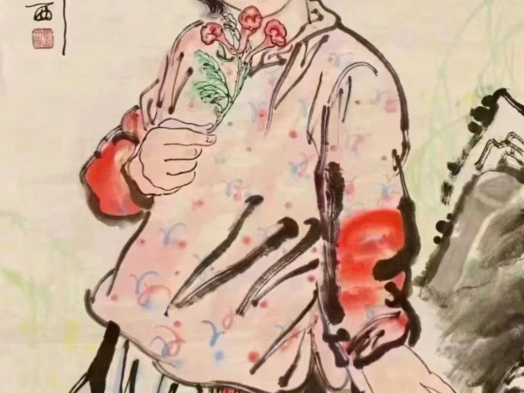 刘文西，作品尺寸88X52，带合影视频，_群博书画院-站酷ZCOOL