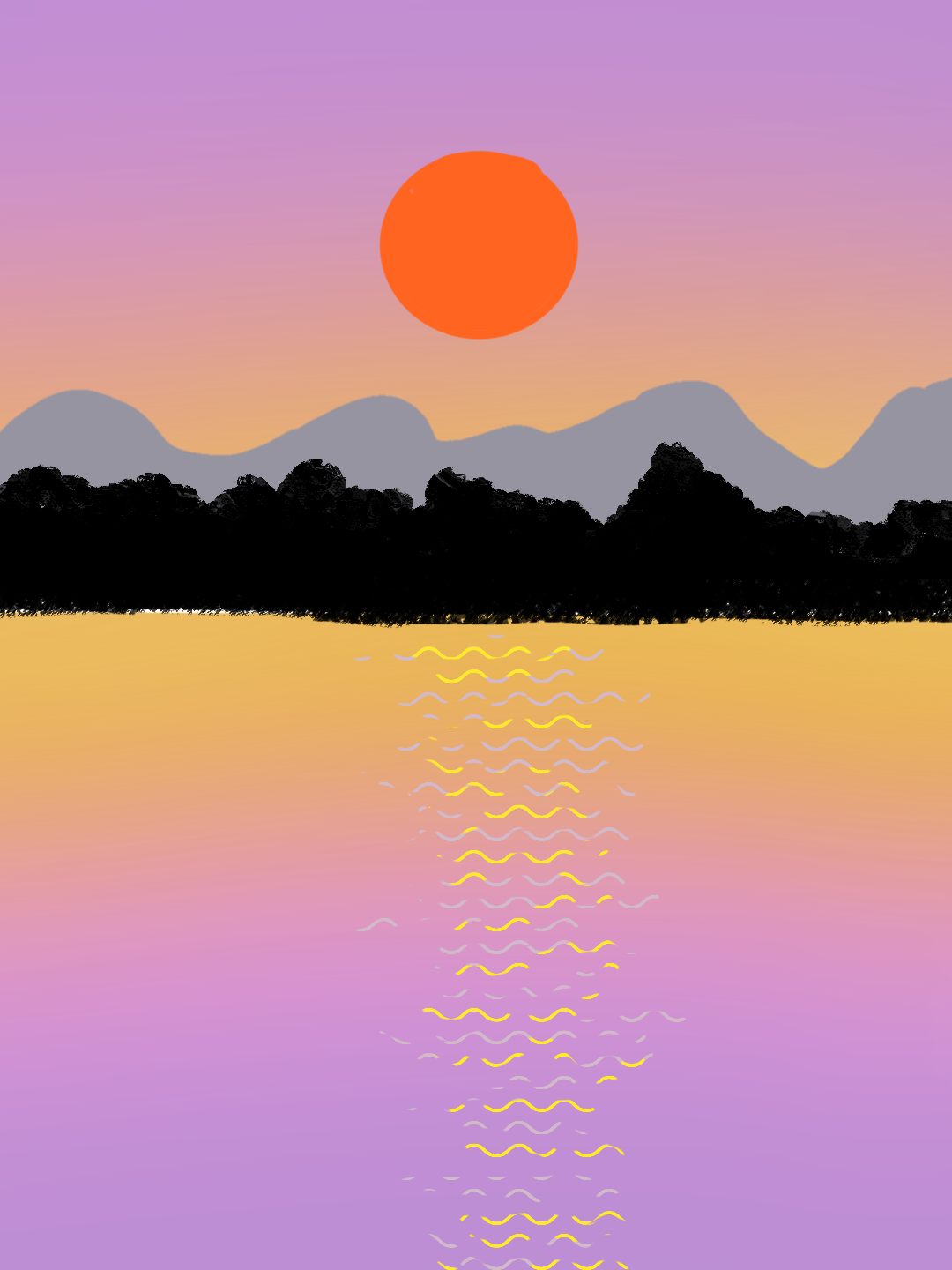 海边日落🌅_ruan黎-站酷ZCOOL