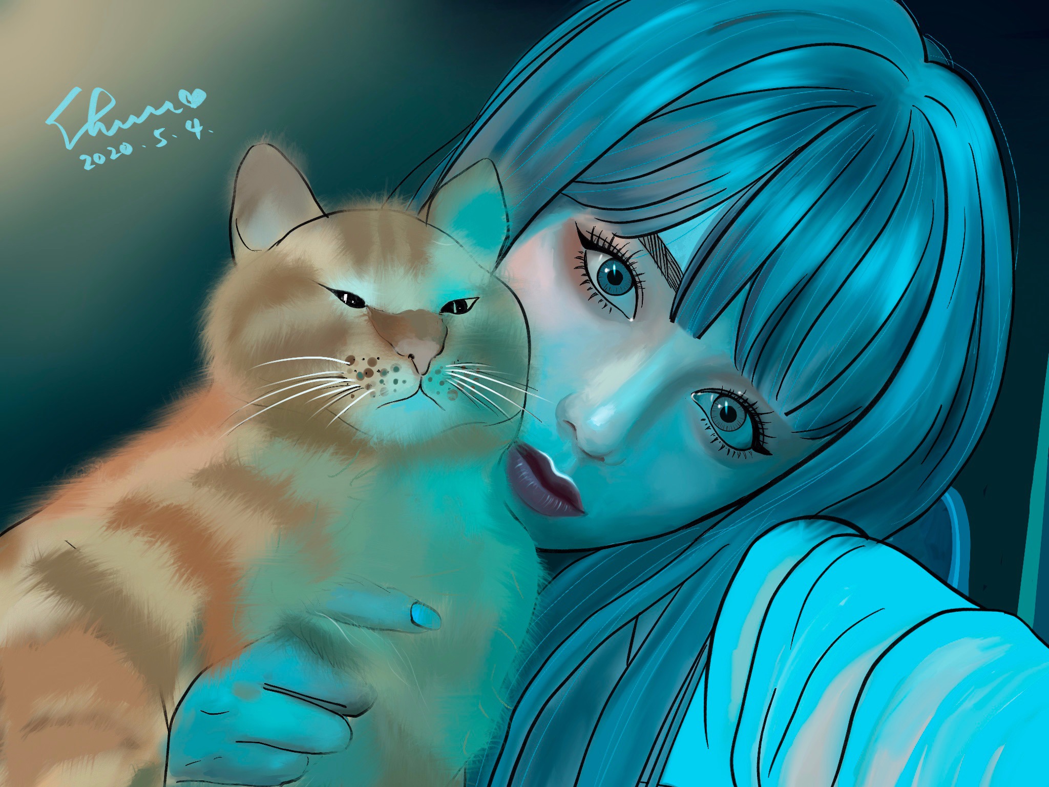 # Procreate打卡4 # （线条厚涂）_UU丶-站酷ZCOOL