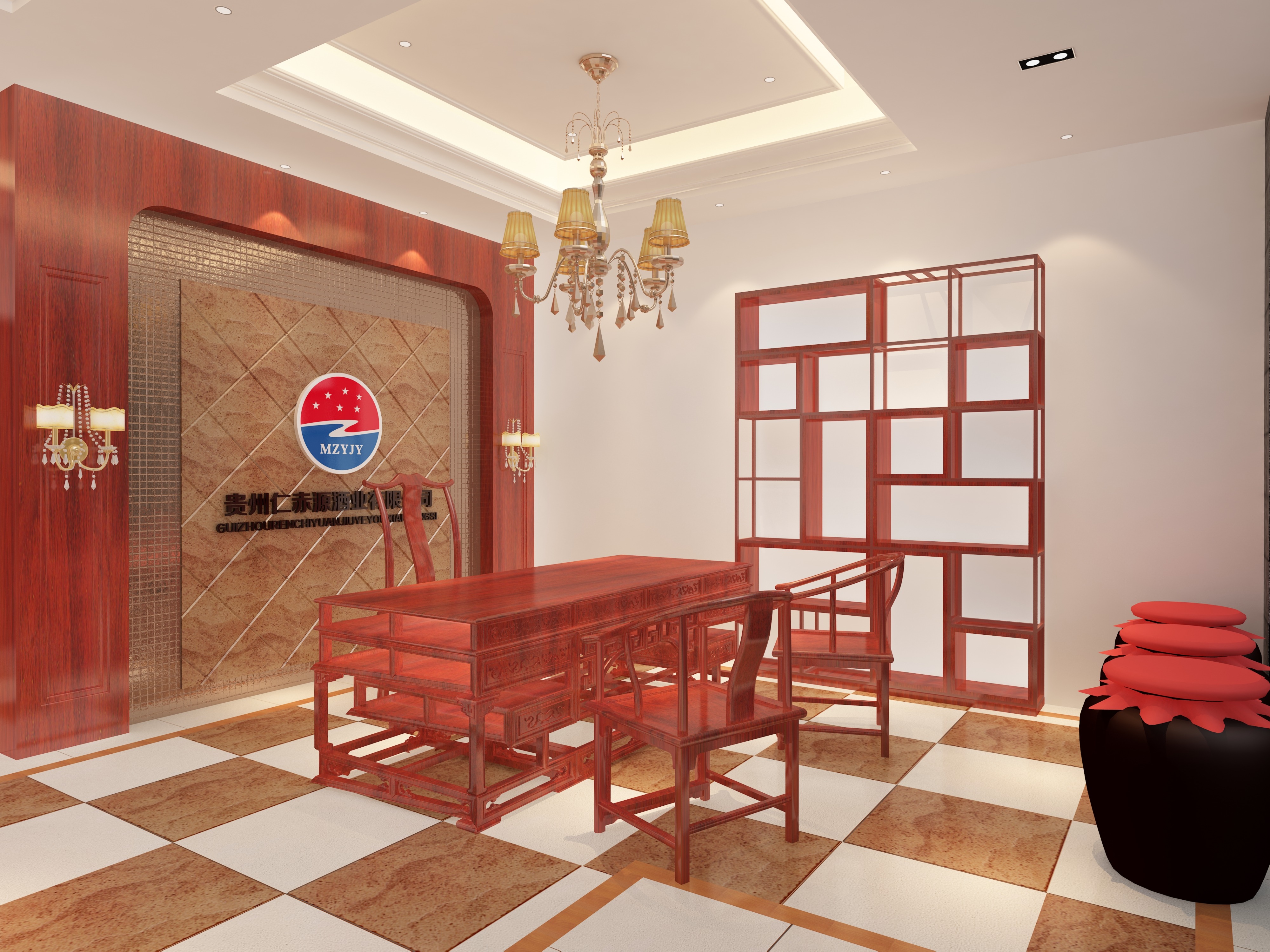 酒业公司实体店效果图_贵州品牌包装设计-站酷ZCOOL