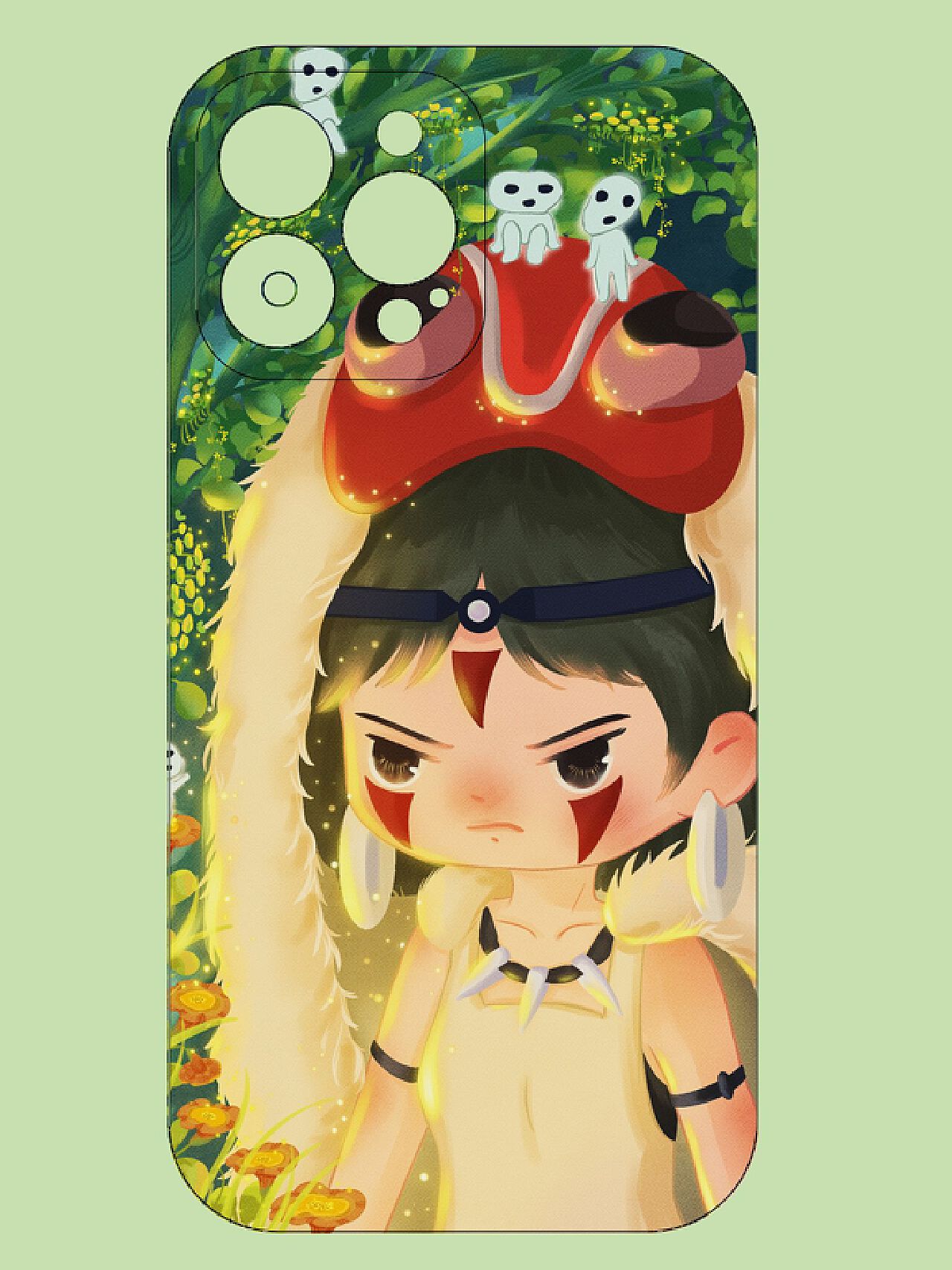 画一个勇敢的公主水彩插画《幽灵公主》卡路李的插画日记 站酷zcool