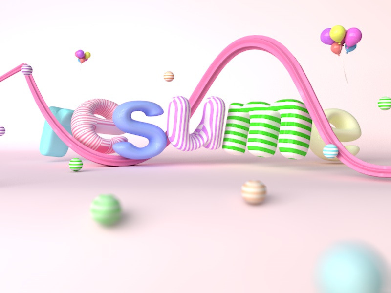 c4d版个人简历_雨淑-站酷ZCOOL