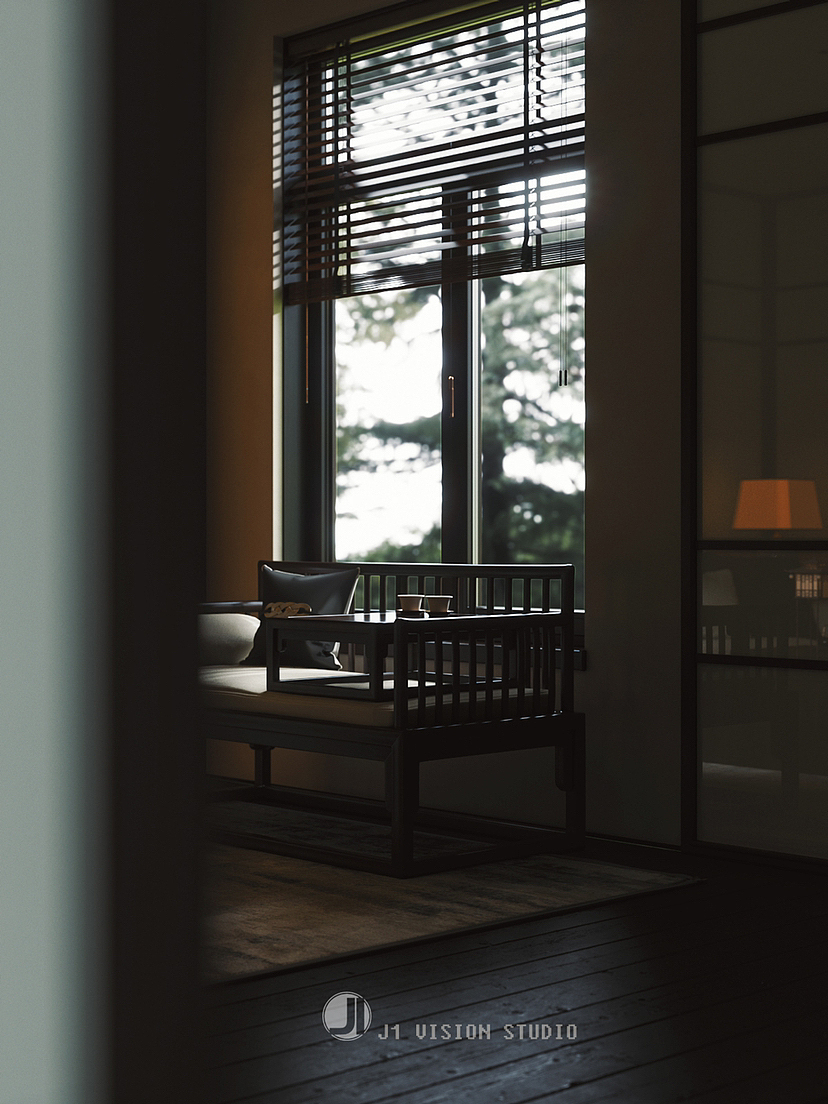 东方侘寂，禅意美学，近期中式效果图表现。_J1视觉设计-站酷ZCOOL