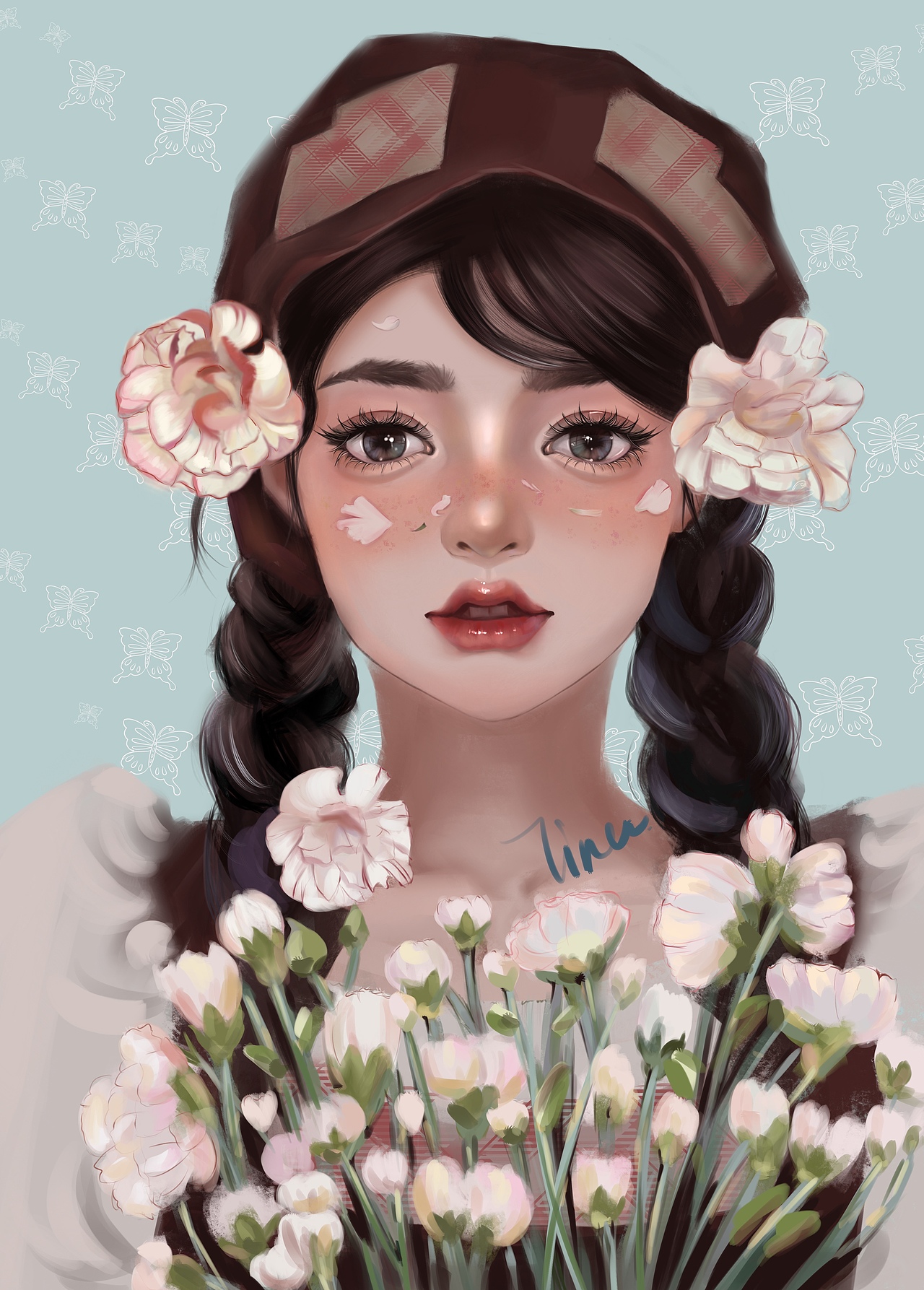 摸一张小姐姐_Tina咖啡-站酷ZCOOL