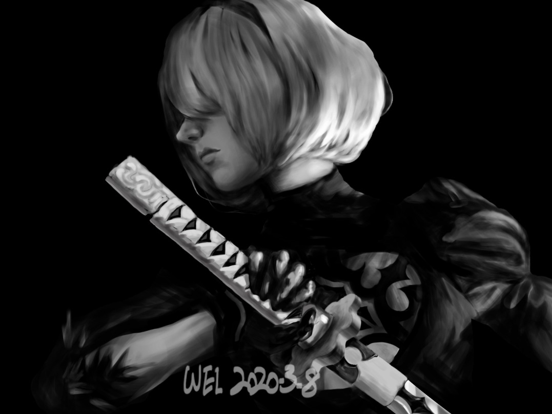 尼尔：机械纪元-2B小姐姐_魏翔宇-站酷ZCOOL