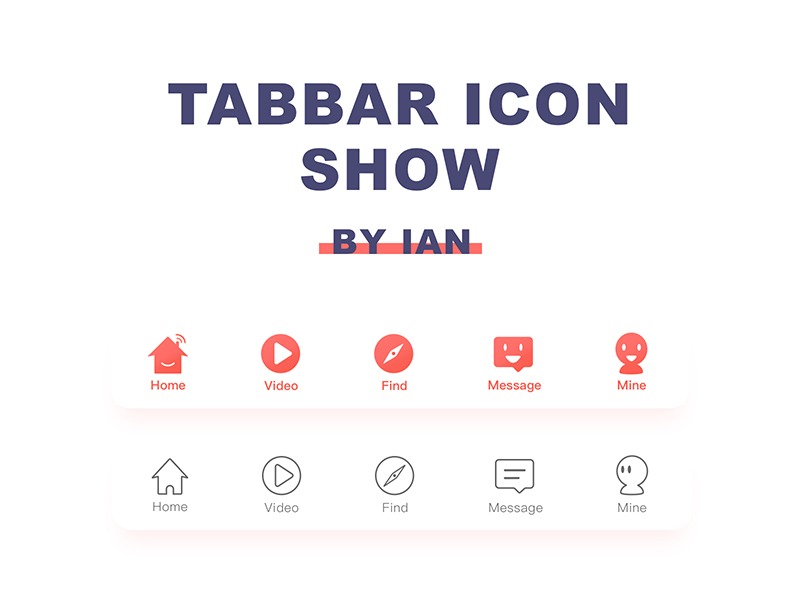 Tab Bar icons_李夏阿-站酷ZCOOL