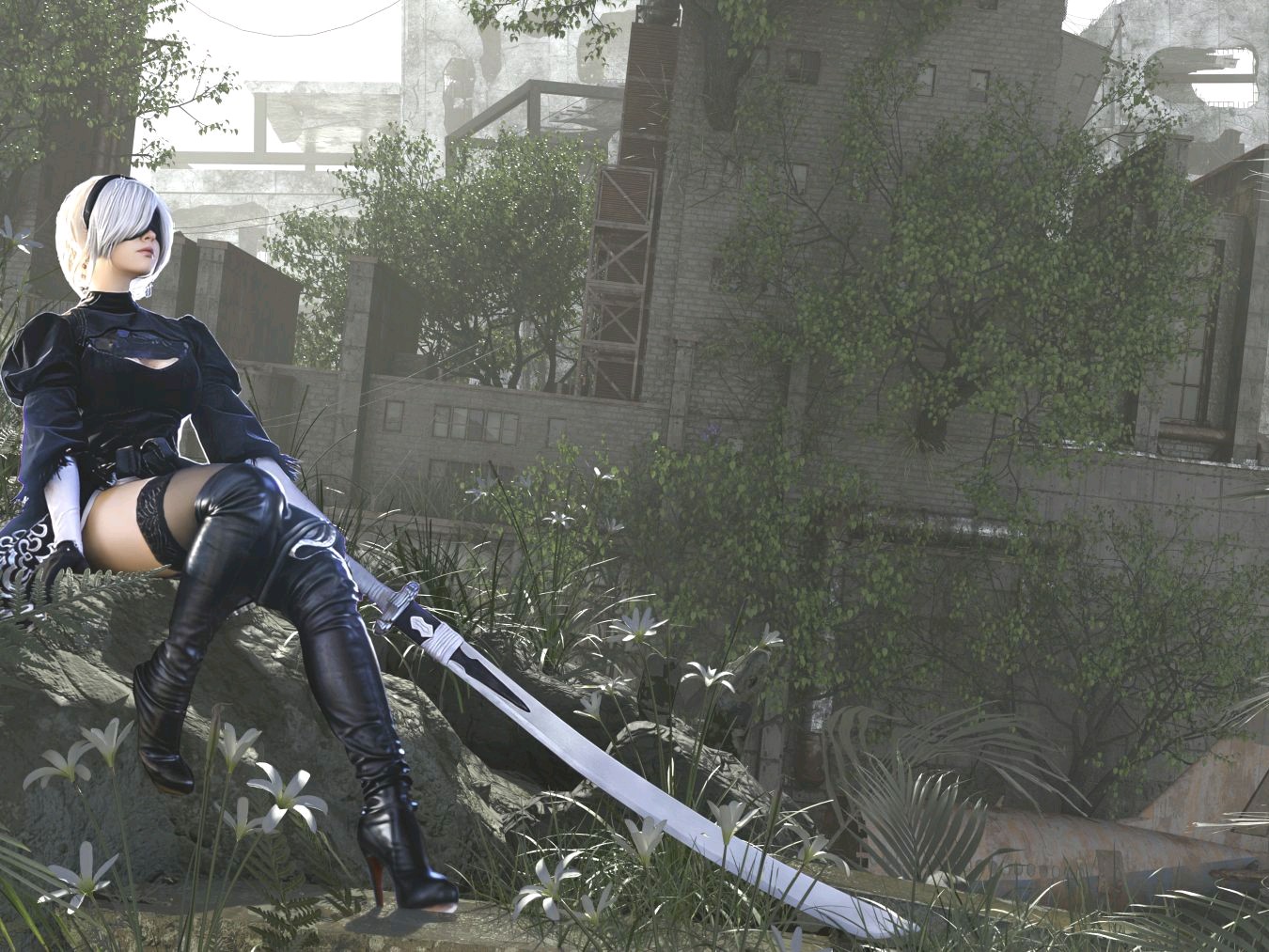 尼尔2Bcos合成_失绵滴羊-站酷ZCOOL