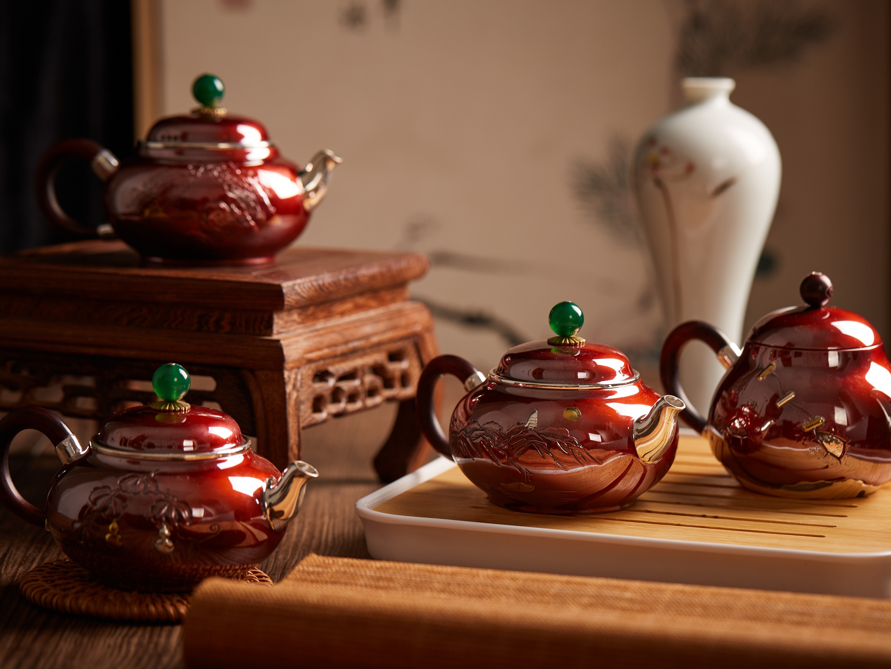 铜包银茶壶组合_顾李321-站酷ZCOOL