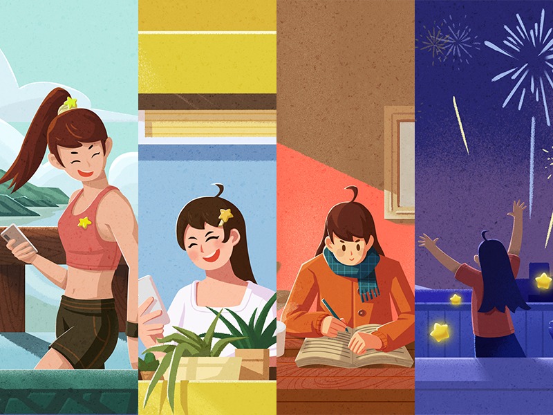 【时光序】新人引导插画_VAYAN-站酷ZCOOL