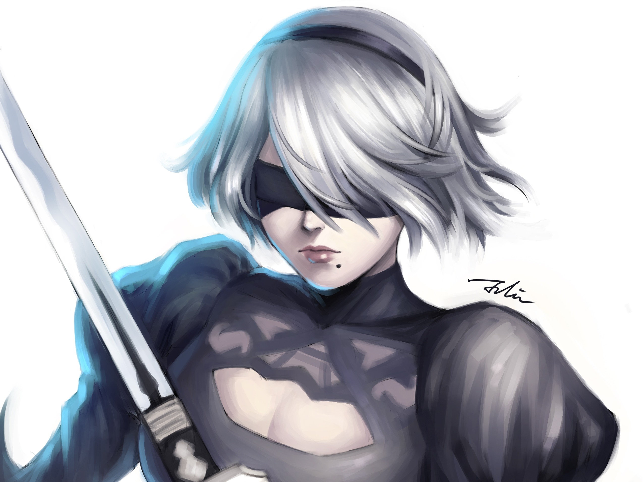 尼尔机械纪元 2B同人_Tz_art-站酷ZCOOL