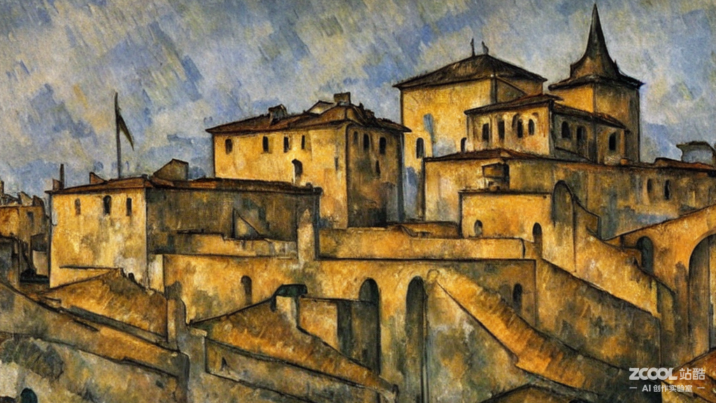 #AI创作实验室#温暖金黄古老城堡风景_Mr不醒鱼-站酷ZCOOL