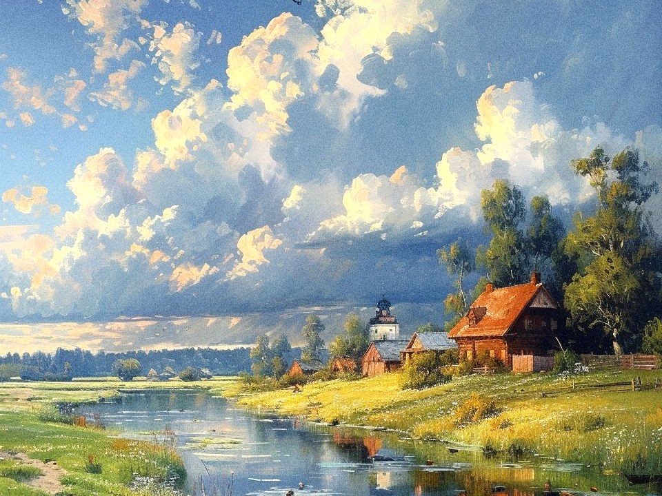 AI油画｜《沁人心脾的乡野》_科科布西-站酷ZCOOL