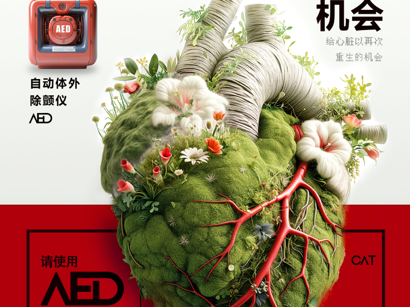 Aed公益海报_一CAT一-站酷ZCOOL