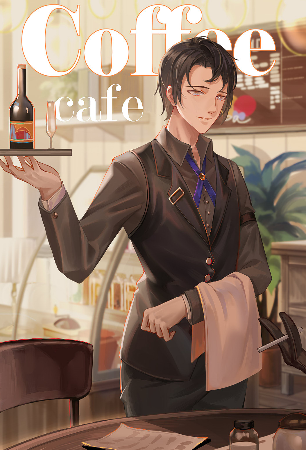 服务生|Illustration|Writing Exercises|易JUN_Original作品-站酷ZCOOL