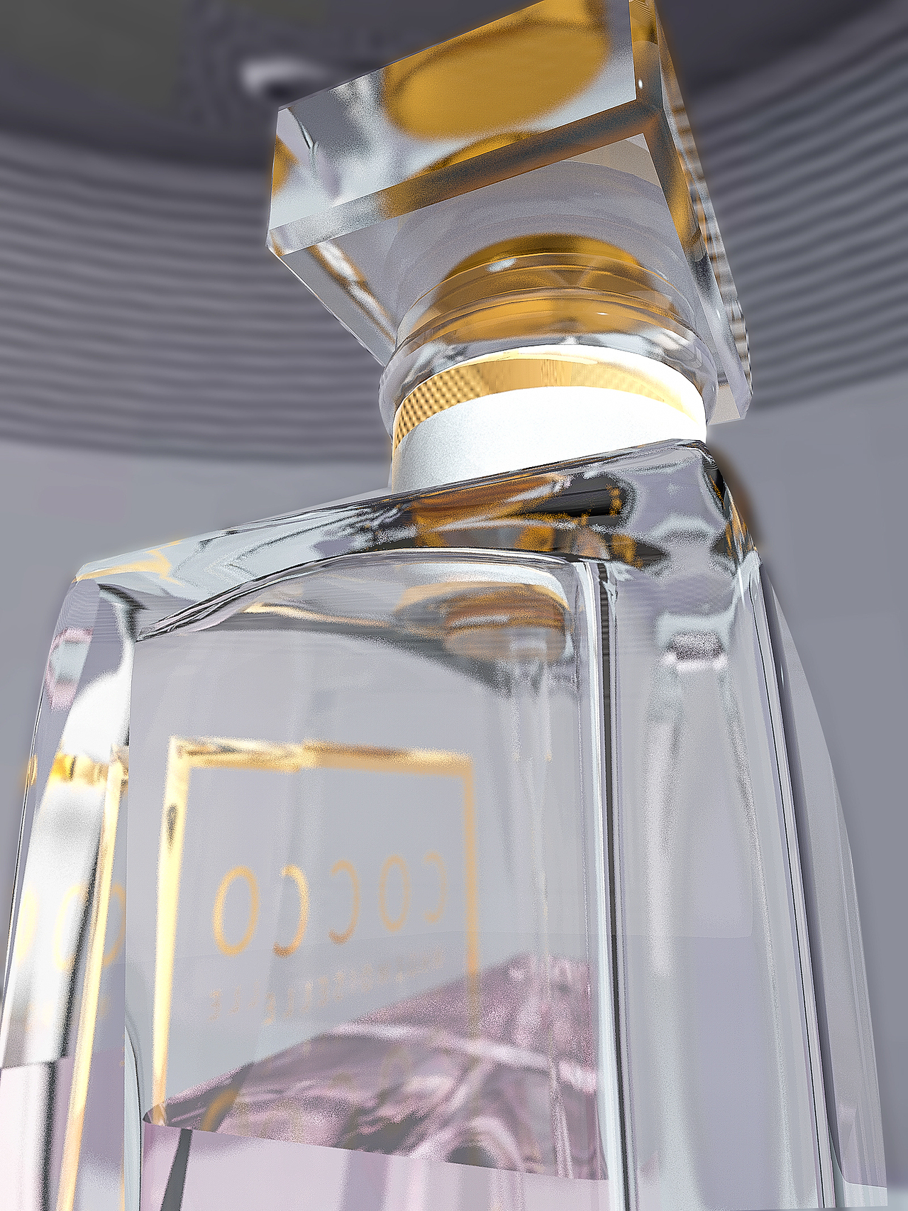 玻璃香水瓶-C4D建模_杜Two-站酷ZCOOL