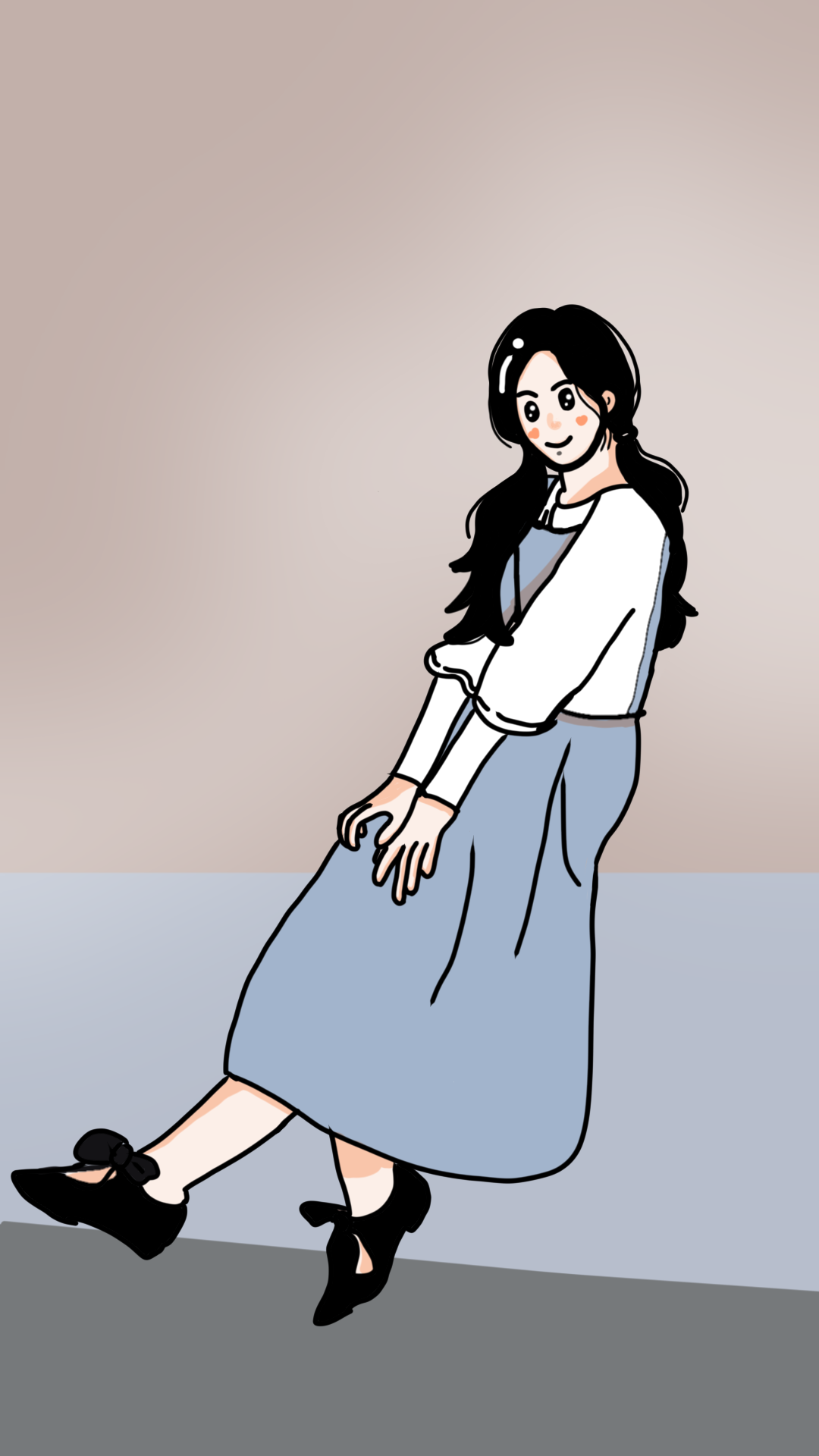 豆豆眼画风女生_小圆脸999-站酷ZCOOL