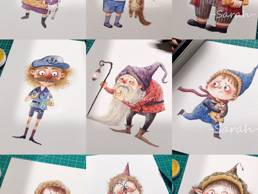 原创水彩人物 |合集_Sarah鹿慕溪-站酷ZCOOL