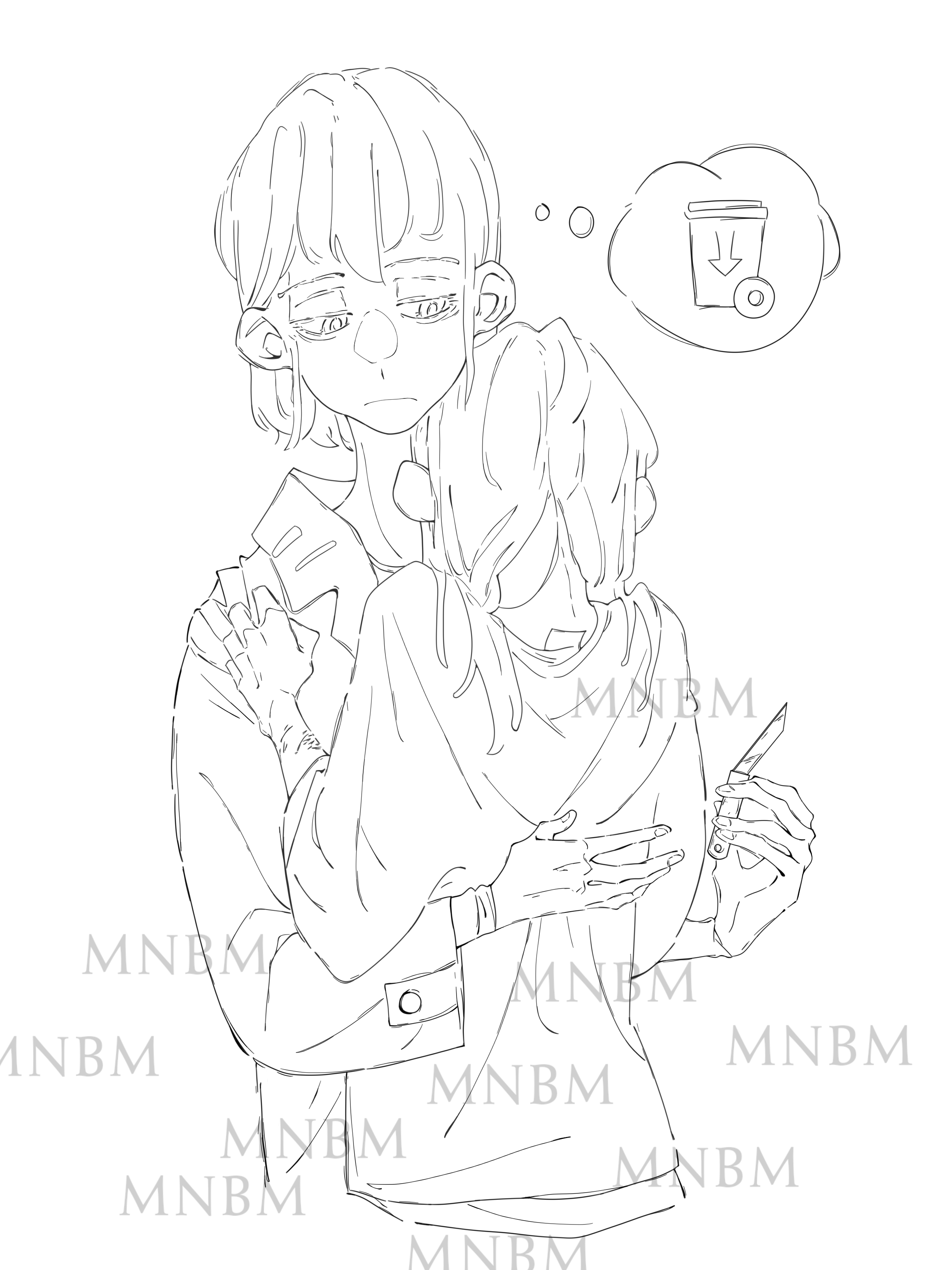 …画了自家的两孩子_MNBM-站酷ZCOOL