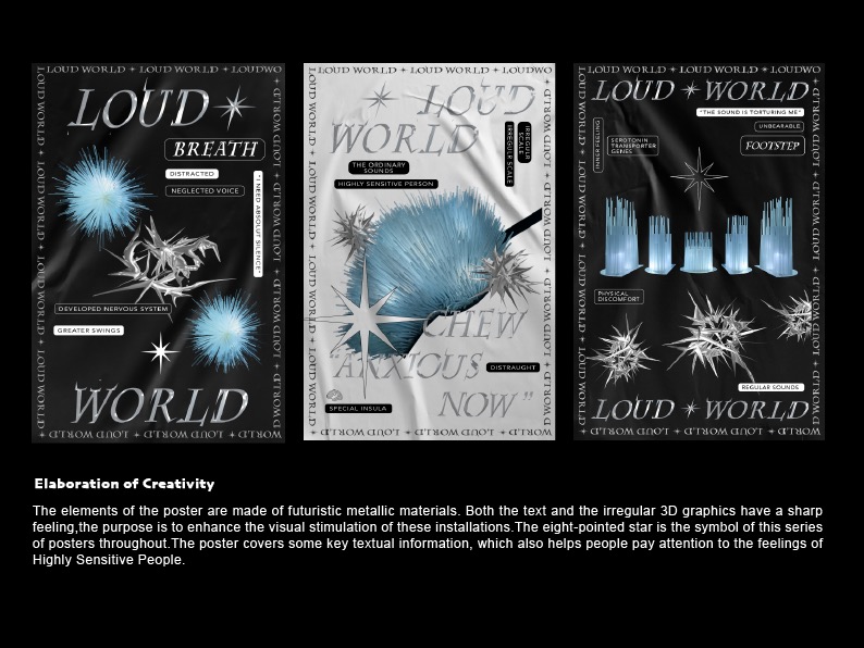 《Loud World》艺术装置&平面海报&展示视频_leeo98-站酷ZCOOL