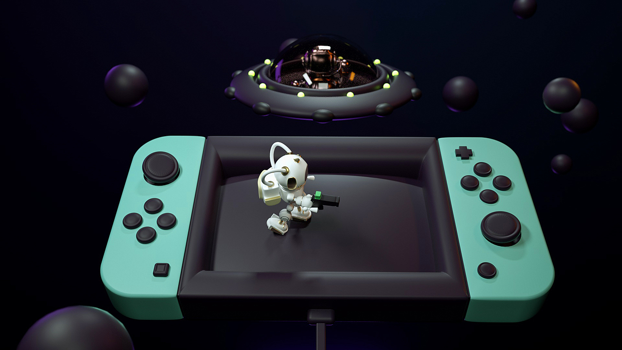 c4d游戏机/场景_谢怜13事-站酷ZCOOL