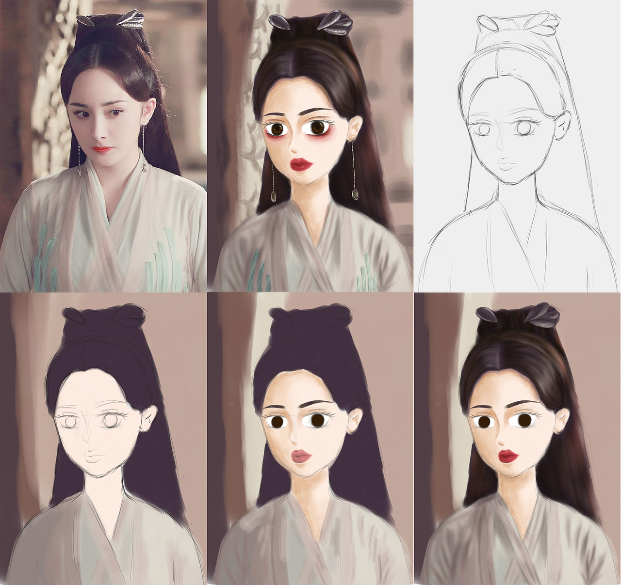 卡通人像插画_Edwina横T-站酷ZCOOL