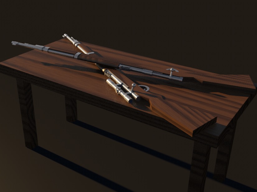 C4D初级作品：98k步枪_ATLKS-站酷ZCOOL