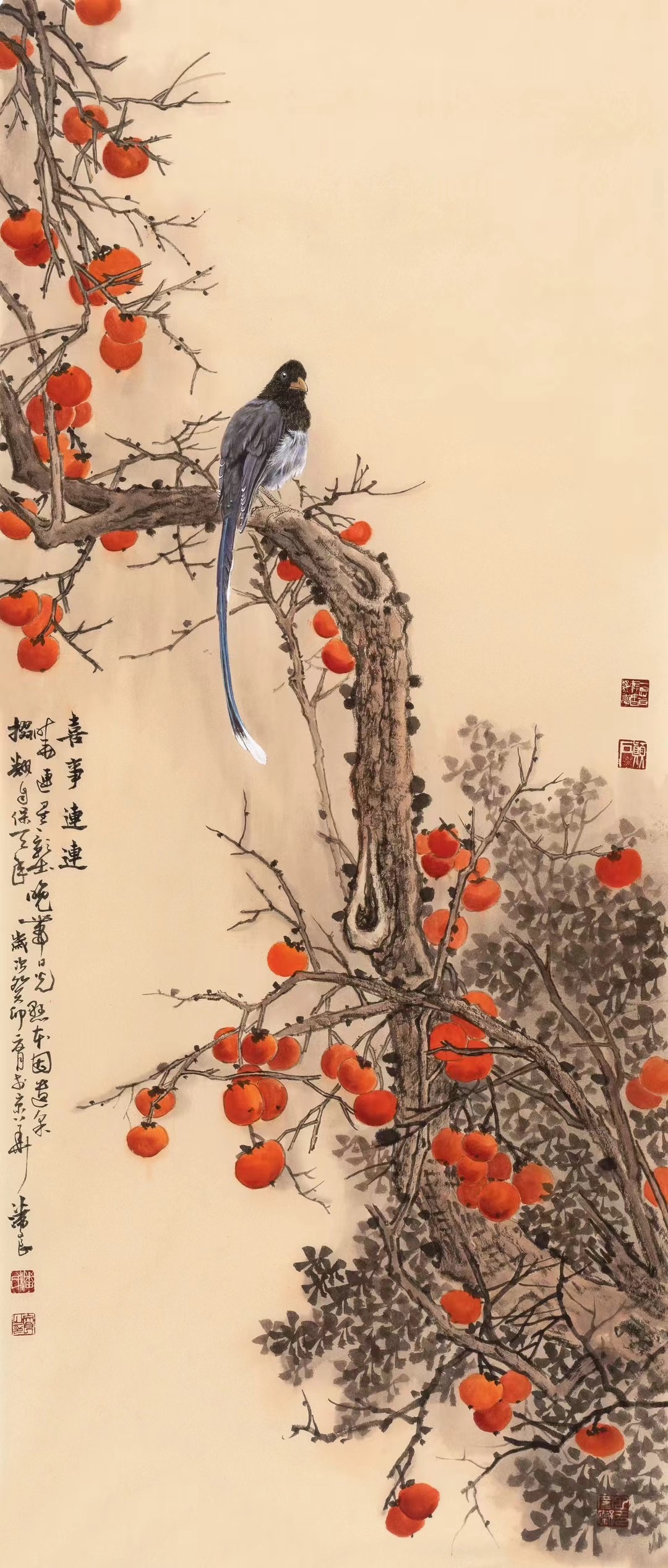 潘文良老师精品花鸟 140*50cm 附带老师_群博书画院-站酷ZCOOL