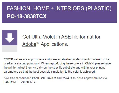 Pantone彩通2018年度代表色：PANTONE 18-3838 紫外光色_Pantone彩通-站酷ZCOOL