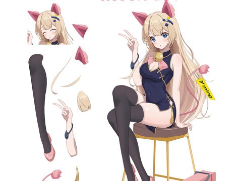 品牌二次元动漫ip形象设计，live2d循环动画_阿瓶酱-站酷ZCOOL