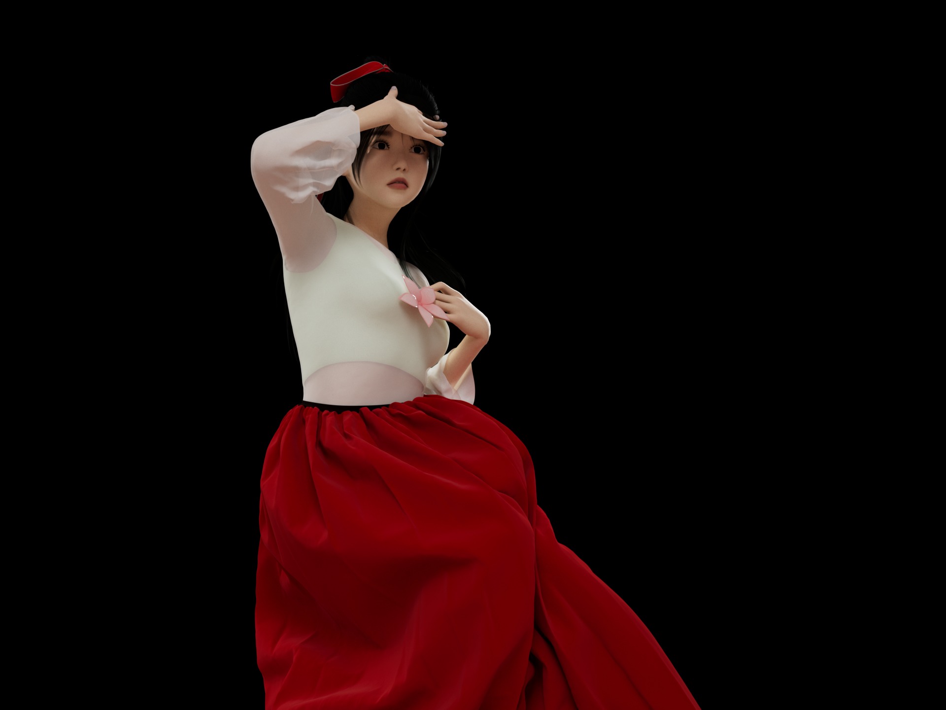 MD汉服女-渲染_铁血丹心2080-站酷ZCOOL