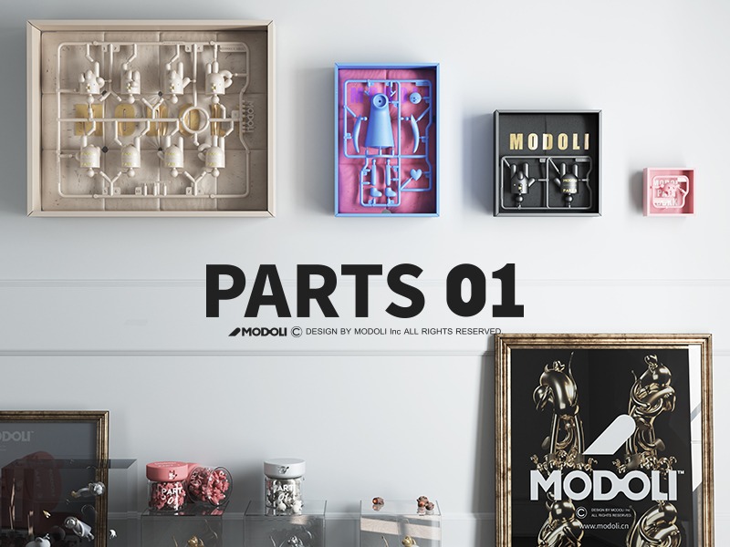 产品渲染 | MODOLI 潮玩PARTS系列_玩型填空-站酷ZCOOL