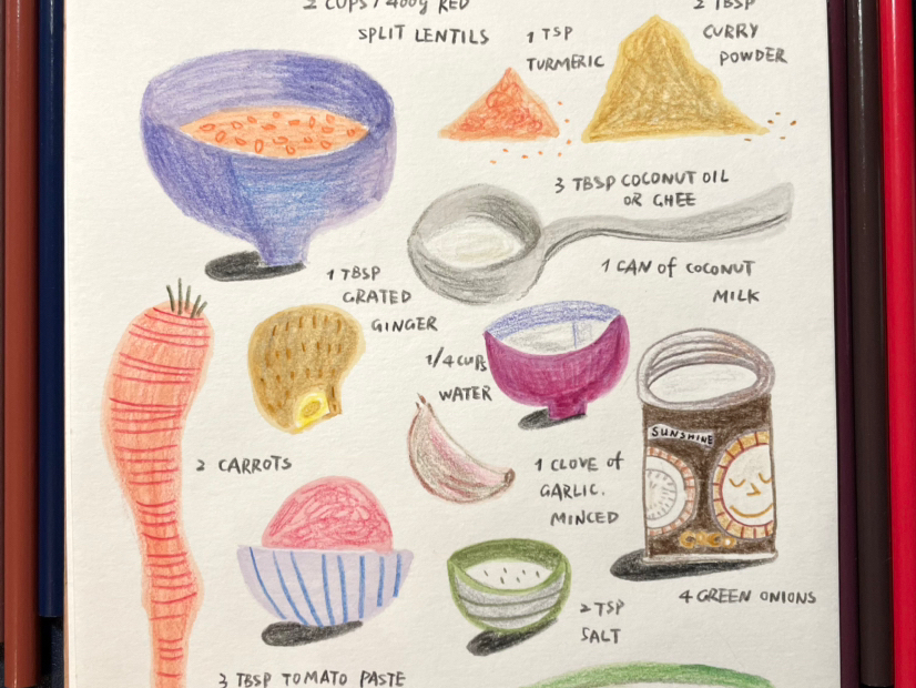 手绘食谱Vol.19 COCONUT DAHL_元气乔伊-站酷ZCOOL