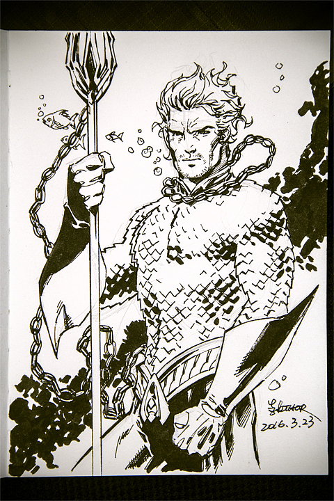 【ThorArt】临摹Jim Lee的Aquaman海王。2016.03.23。_ThorinArt-站酷ZCOOL