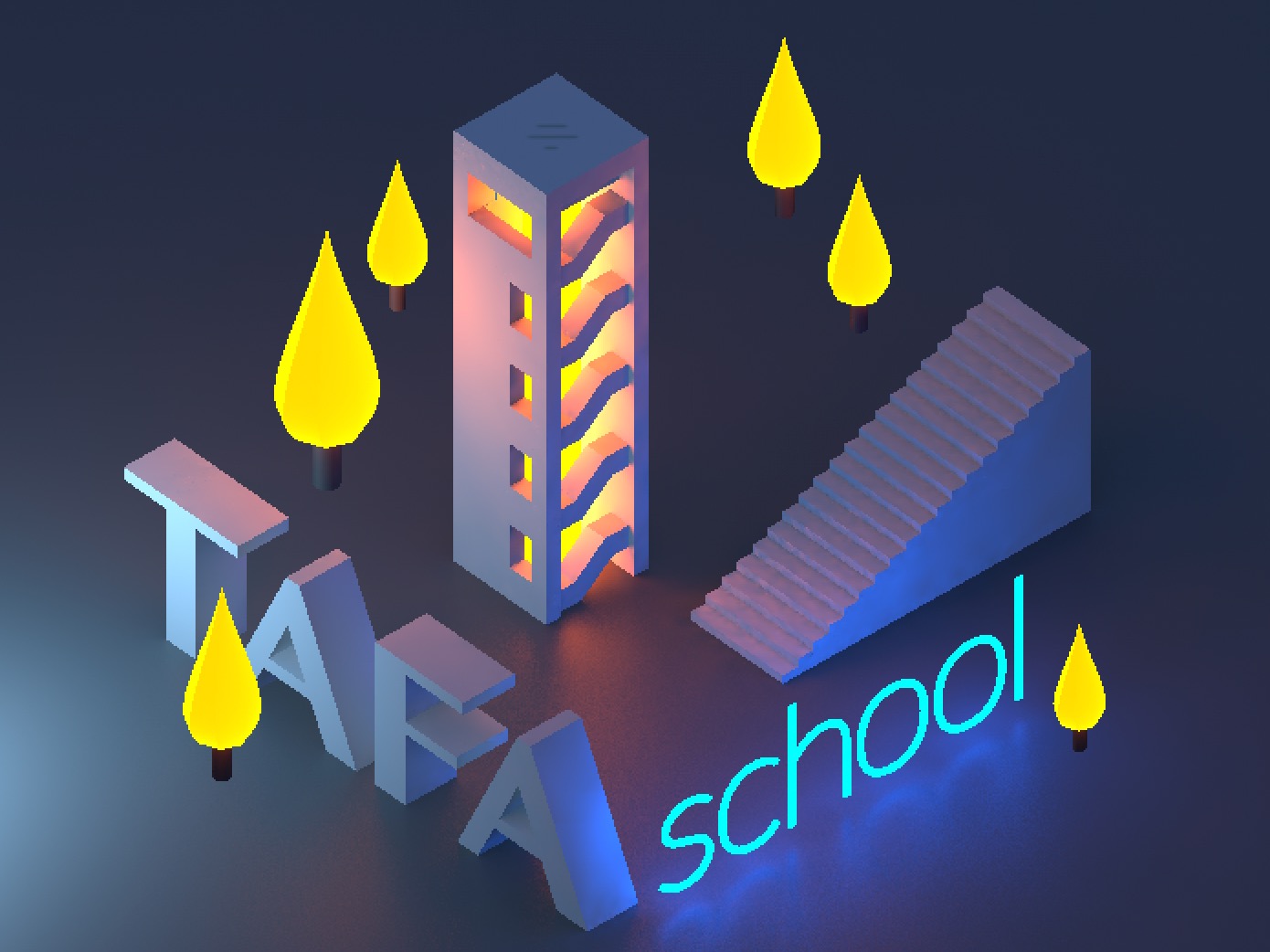 C4D｜TAFA艺术学院/动效/动态建模/学习案例_蓝若青-站酷ZCOOL