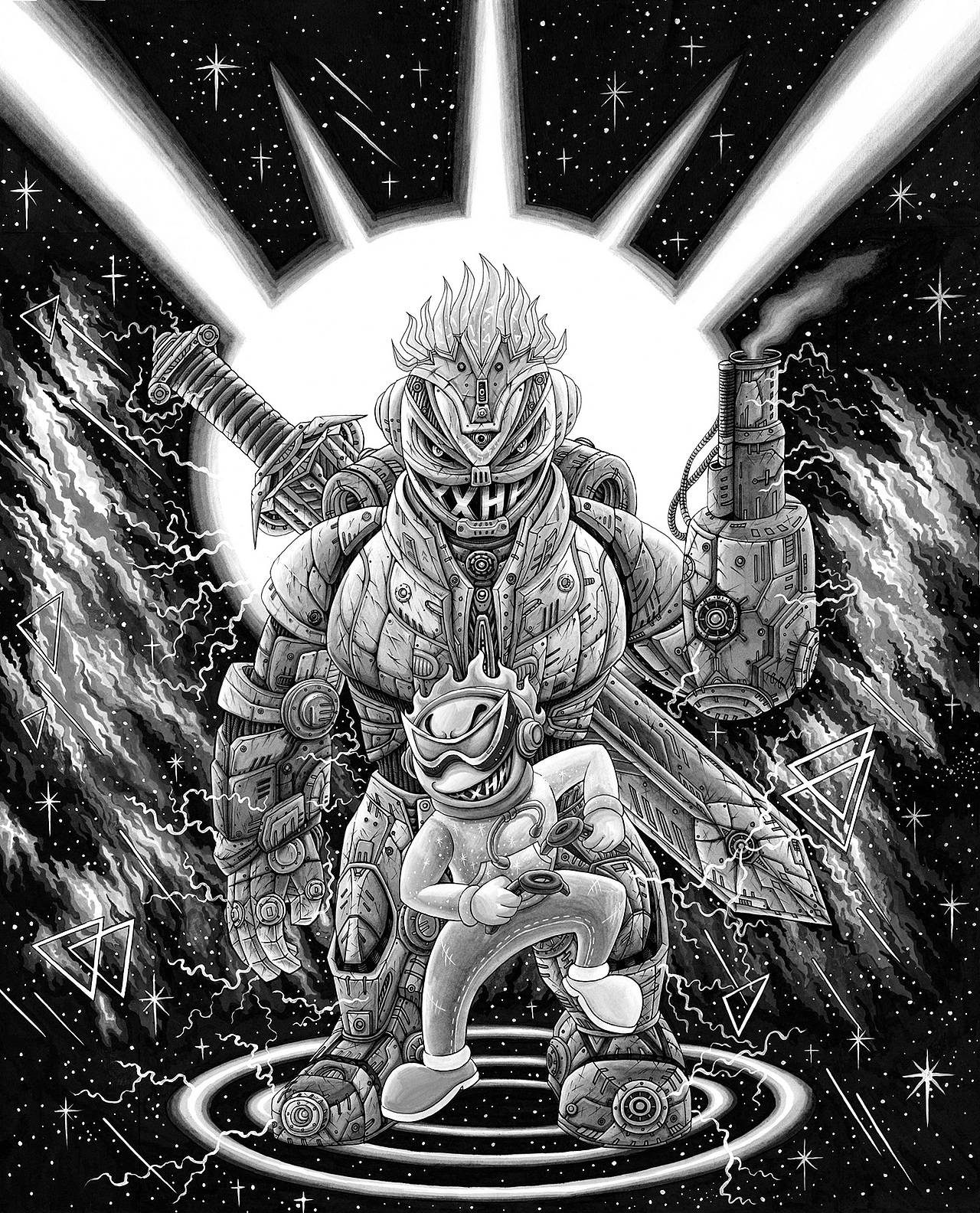 《未来冰火人》我与潮牌club xxhh合作的图案_傅淳强-站酷ZCOOL