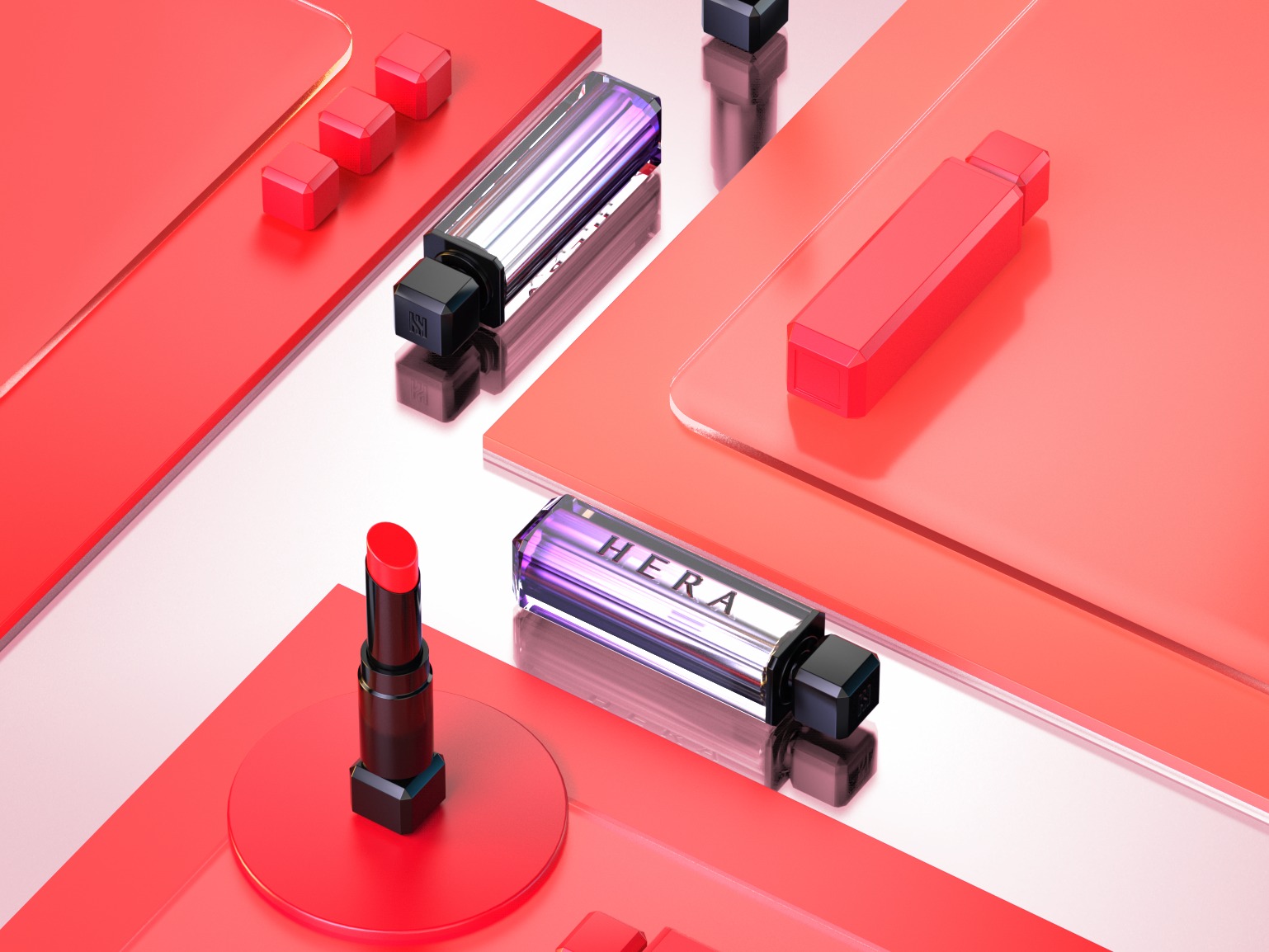 产品三维动画 | HERA SENSUAL AQUA LIPSTICK_RTKB-站酷ZCOOL