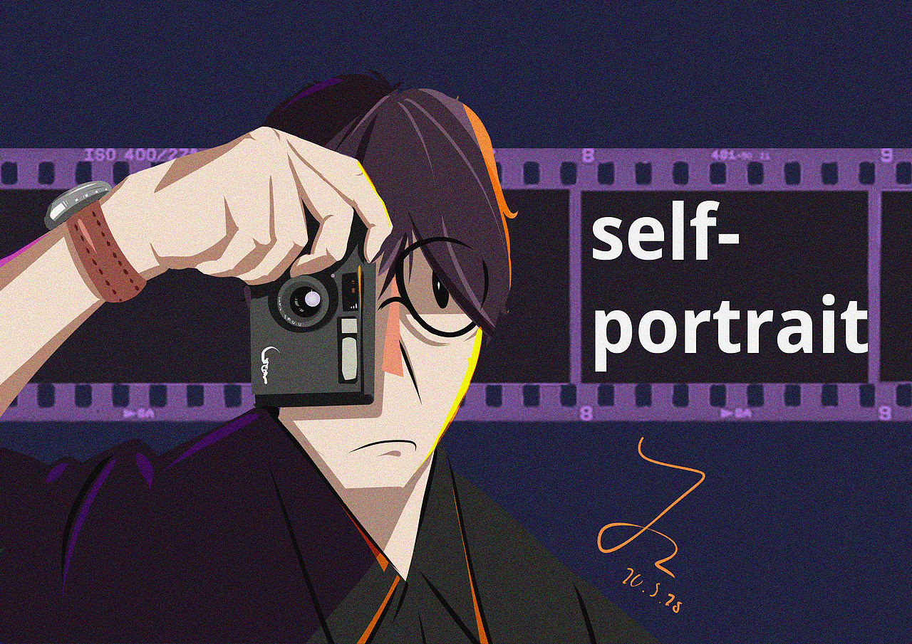 插画练习2（自画像-头像）_PixelJ-站酷ZCOOL