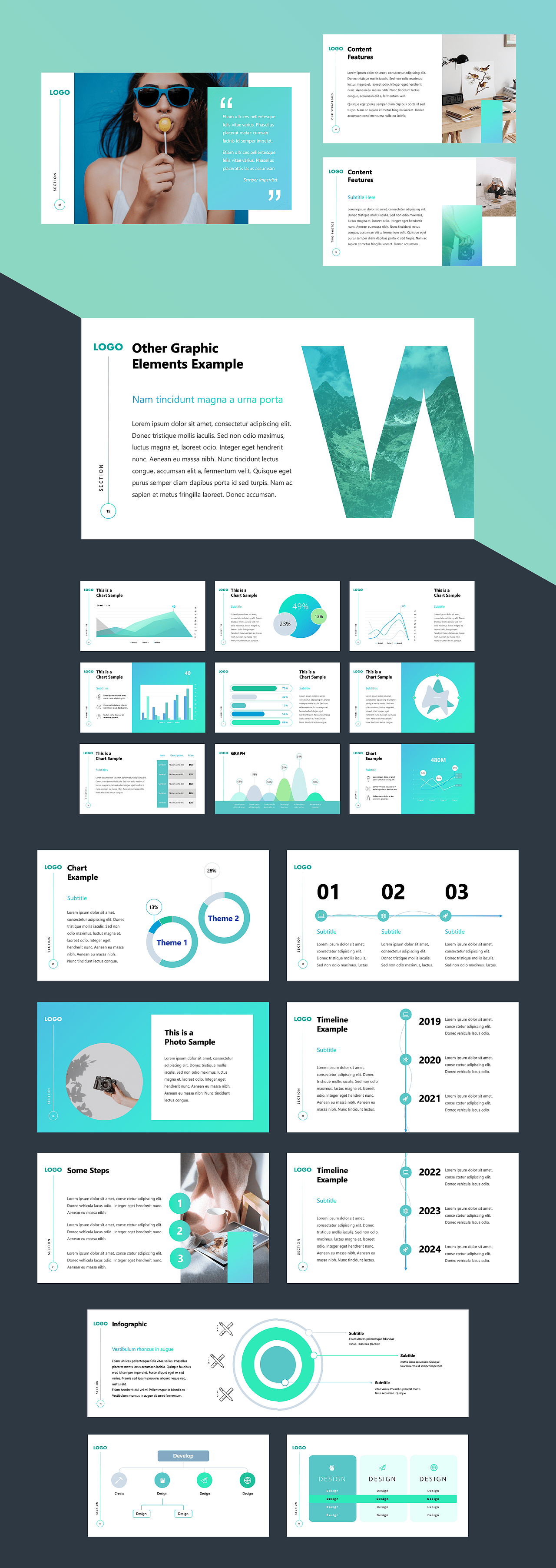 粉绿色渐变PPT|Graphic Design|Powerpoint presentation|实用PPT模板_Original作品-站酷(ZCOOL)