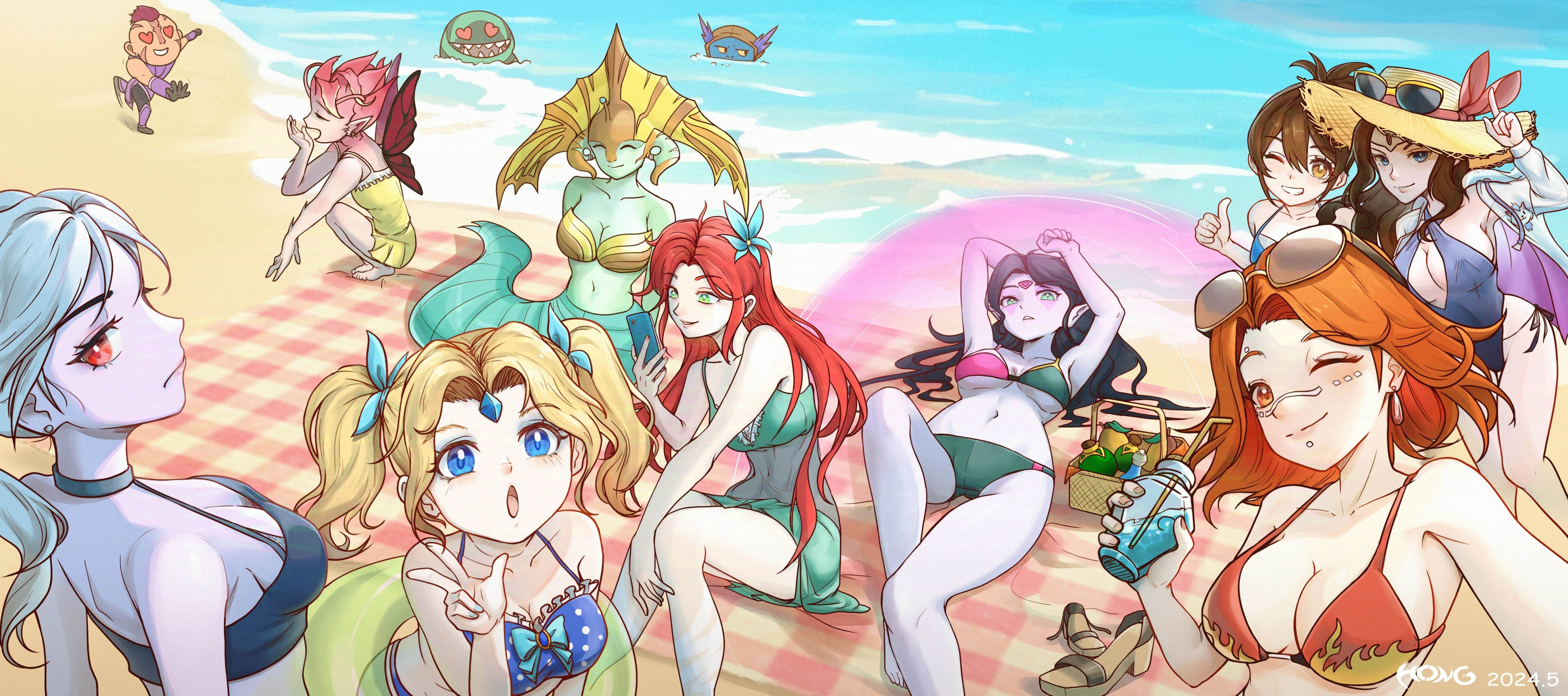 DOTA2女英雄泳装秀_hongweipeng-站酷ZCOOL