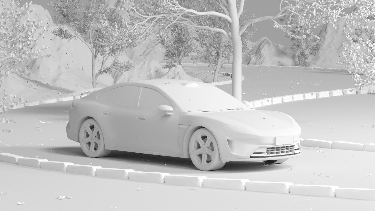 小米SU7渲染图_葫芦KK-站酷ZCOOL