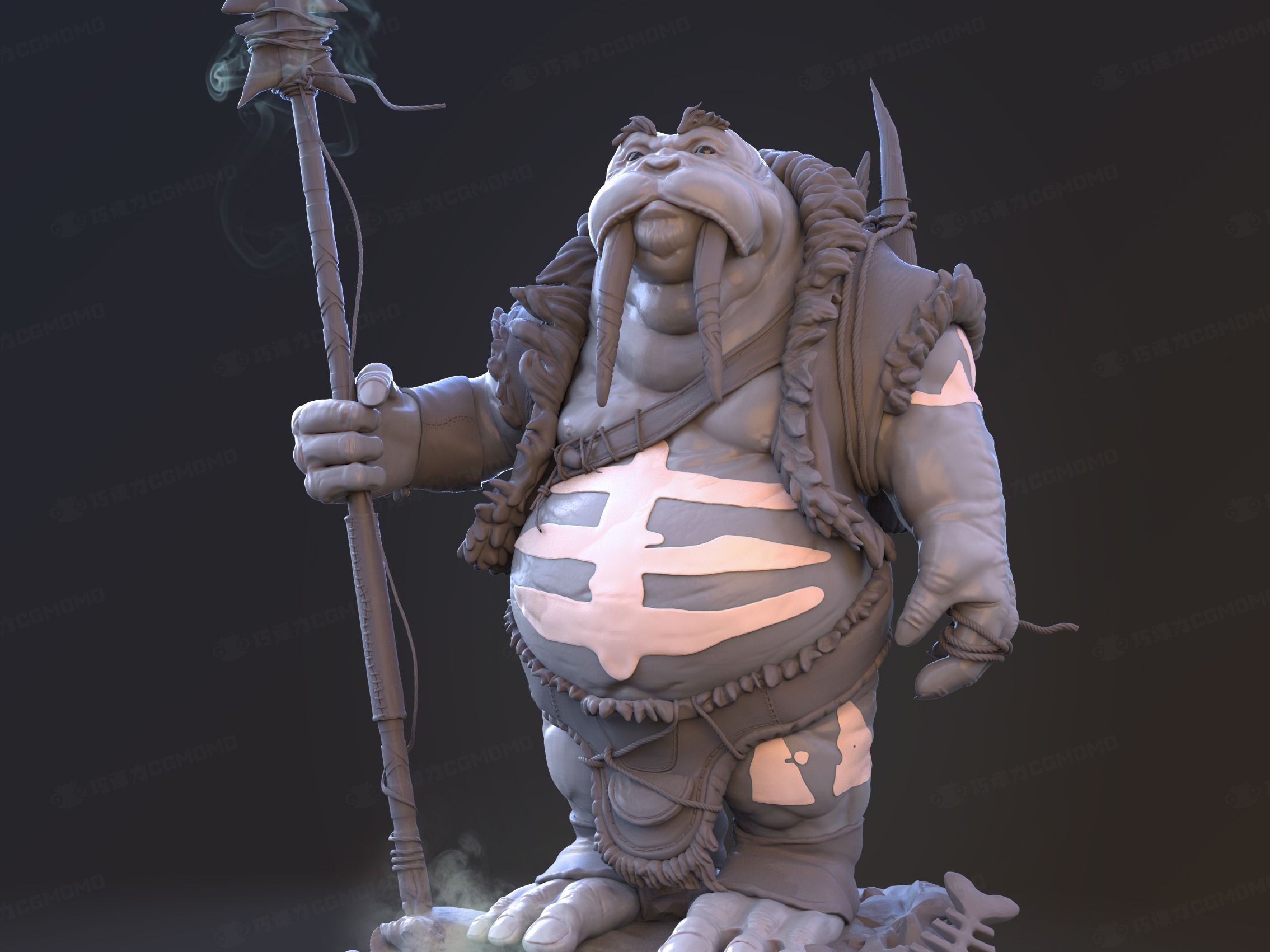 模型班线下17期学员许林华作业-ZBrush雕刻_巧课力CGmomo-站酷ZCOOL