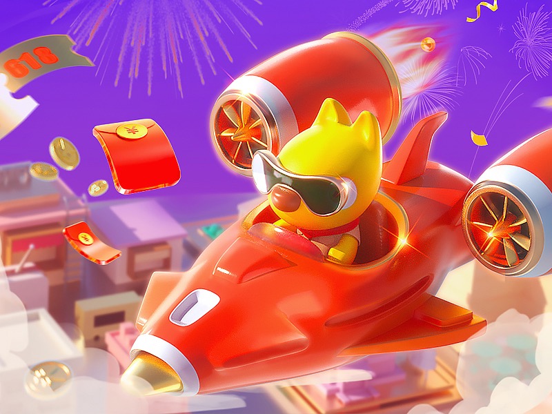 2021练习 电商618飞狗节_围脖111-站酷ZCOOL